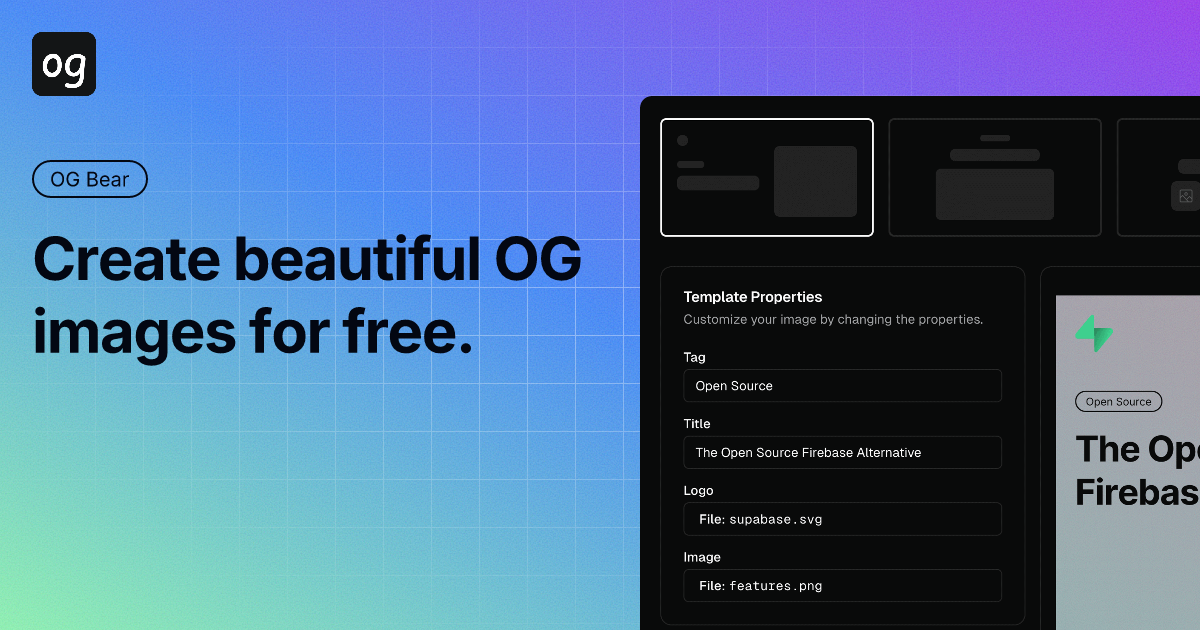 OG Bear - 免費社群媒體圖片 & YouTube橫幅產生器